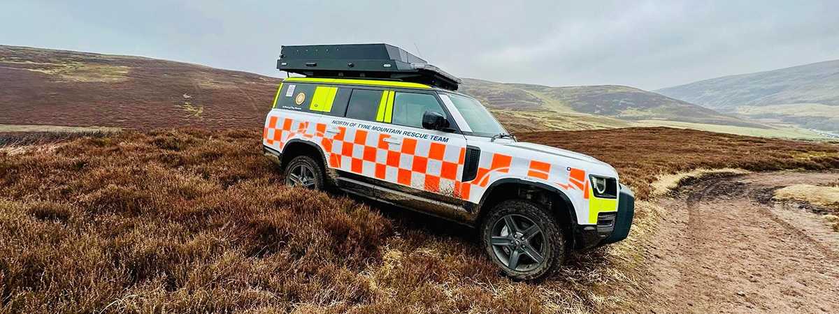 Custom Built Defender 130 Put to Work with Mountain Rescue Team